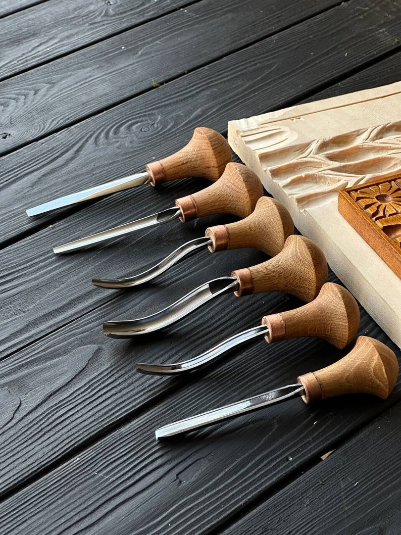 Palm Tools, Gift for Mom, Wood Carving Set, Linocut Tools, Palm Chisels ...