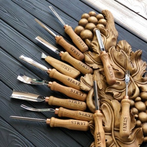Wood Carving Kit, Geometric & Relief Carving Tools, DIY Woodcraft Set ...