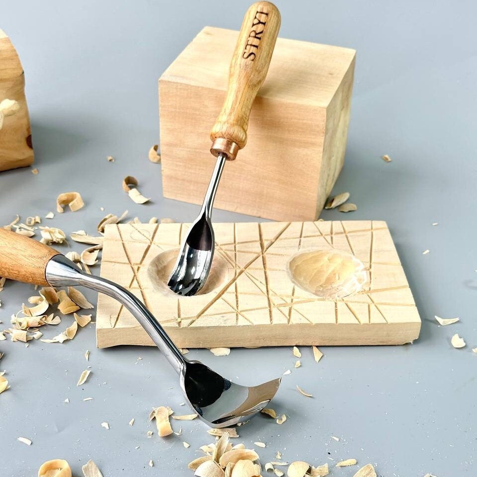 Kuksa Gouges Set, Large Bent Gouges Set, Forged Tools, Carving Tools ...