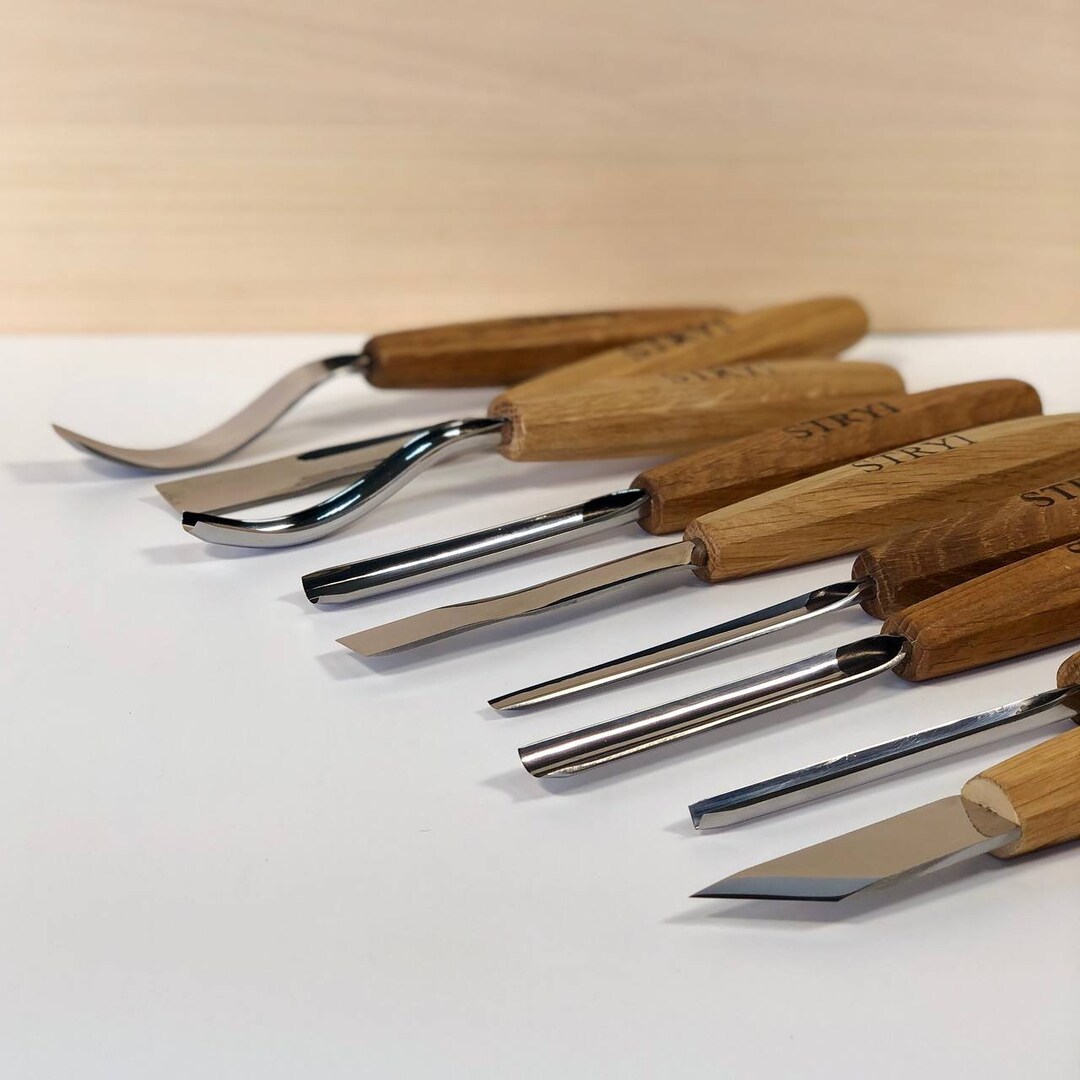 Basic Wood Carving Kit 9pcs, Gouges Set for Relief Carving, Gift for ...