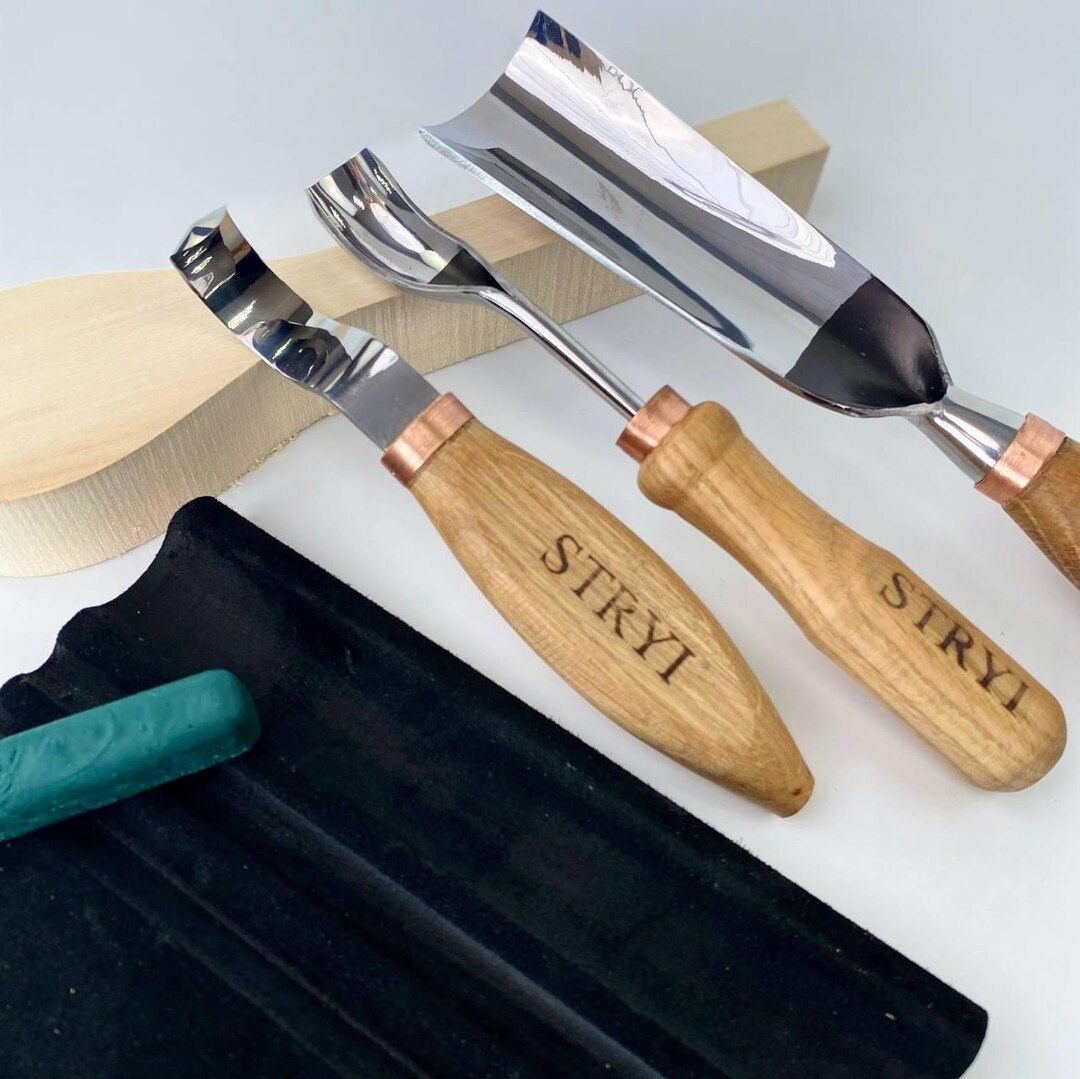 Bowl Making Set, STRYI Gouges Set, Kuksa Carving Tools, DIY Spoon Kit ...