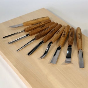 Basic Wood Carving Kit 9pcs, Gouges Set for Relief Carving, Gift for ...