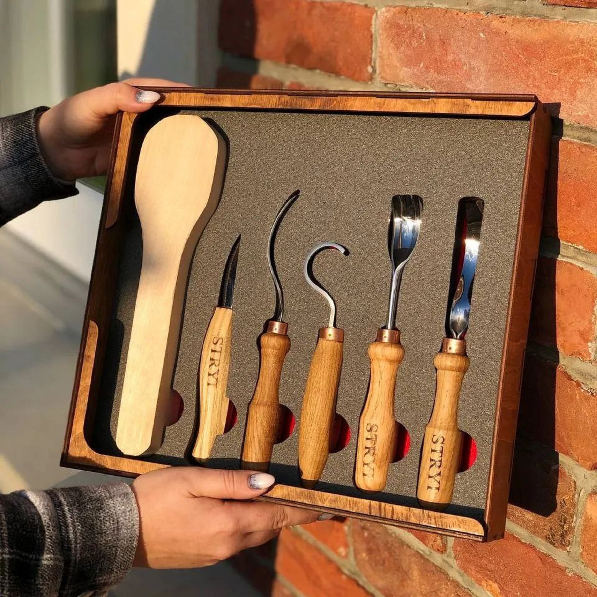 Spoon Carving Set of 5 Tools, Wood Carving Tools, Bowl Carving Set ...