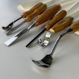 Wood Carving Kit for Spoon and Kuksa Carving, Forged Tools, Woodworking ...