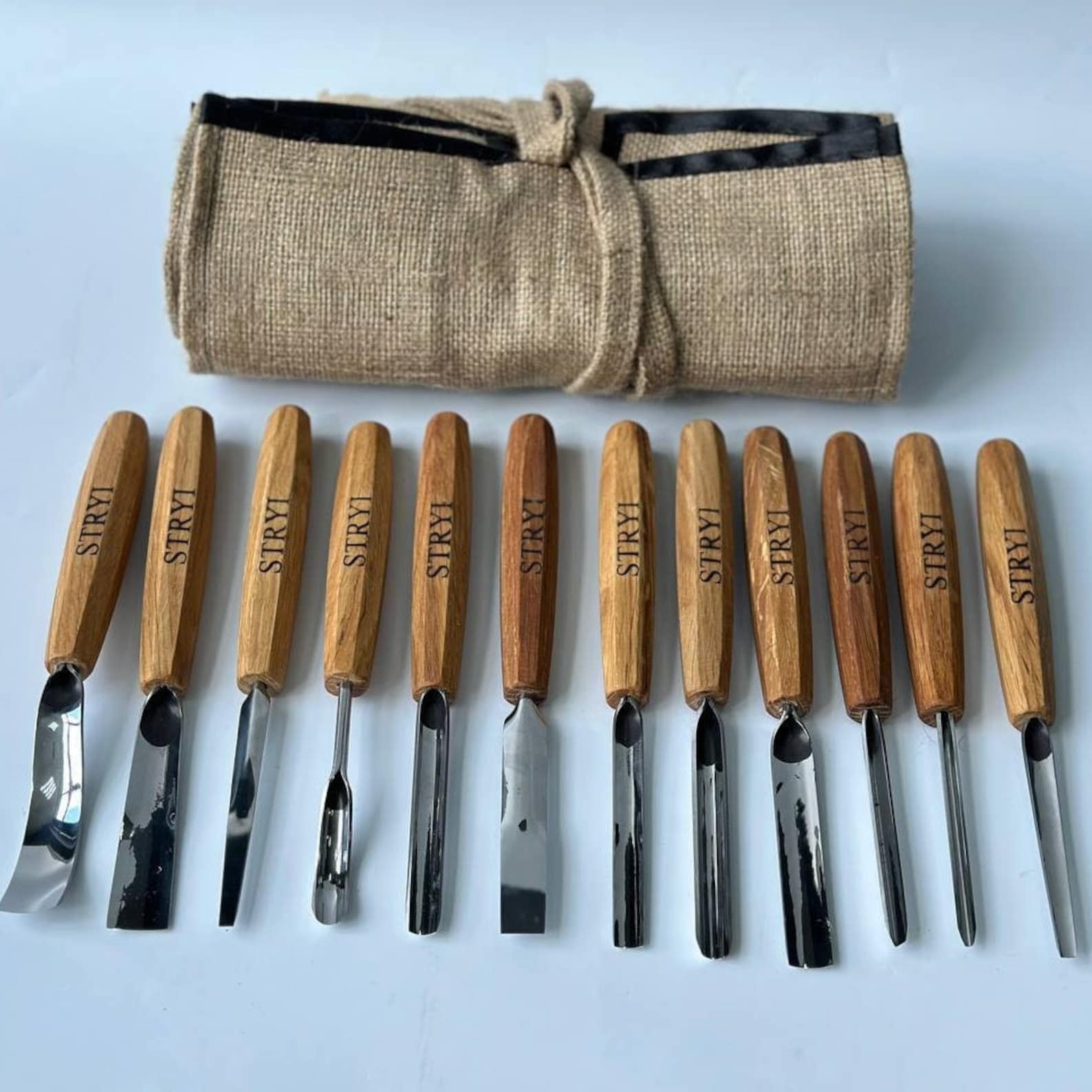Wood Carving Kit, Wood Carving Hand Chisel Tool Set 12 Pcs, Woodworking ...