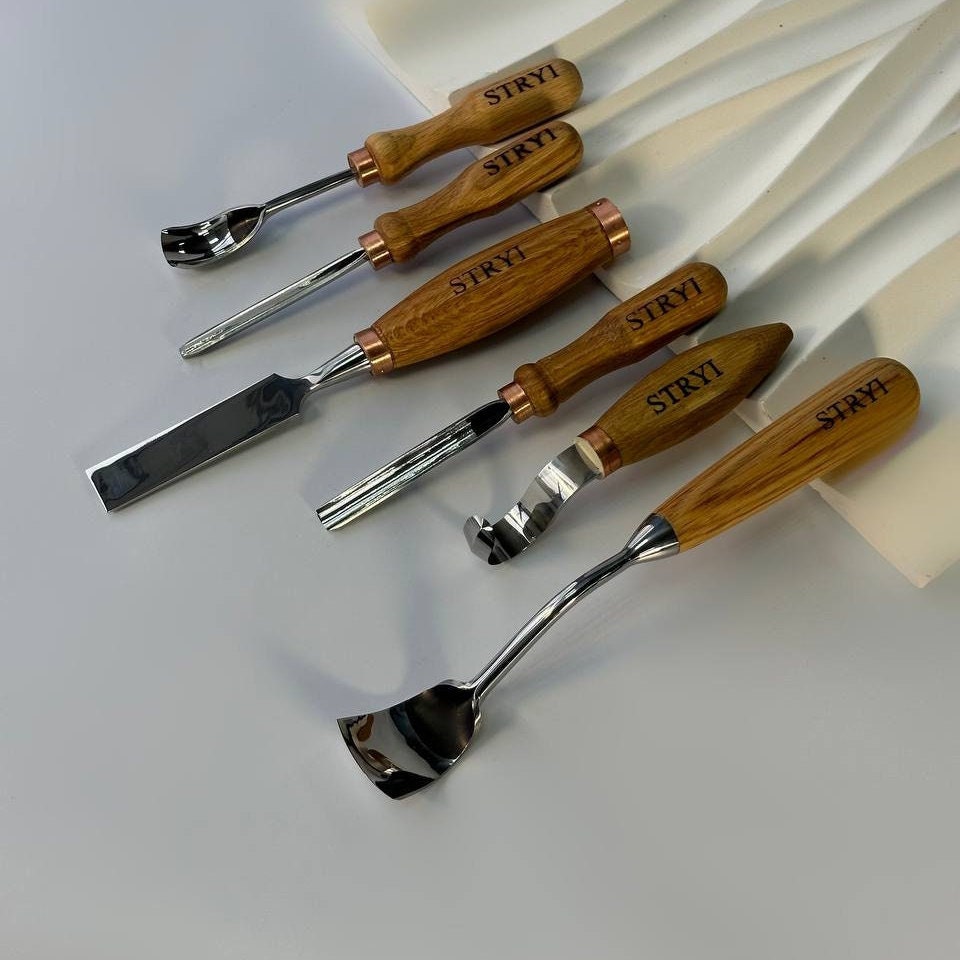 Wood Carving Kit for Spoon and Kuksa Carving, Forged Tools, Woodworking ...