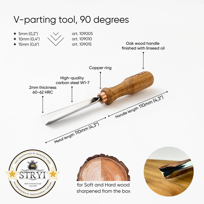 V-parting Chisel 90 Degrees, V-chisels, V-tools, V-gouges, Angular ...