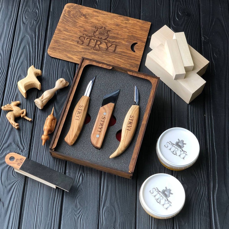 Whittling Knives Set, Wood Carving Knives, Full Completed Whittling Kit ...