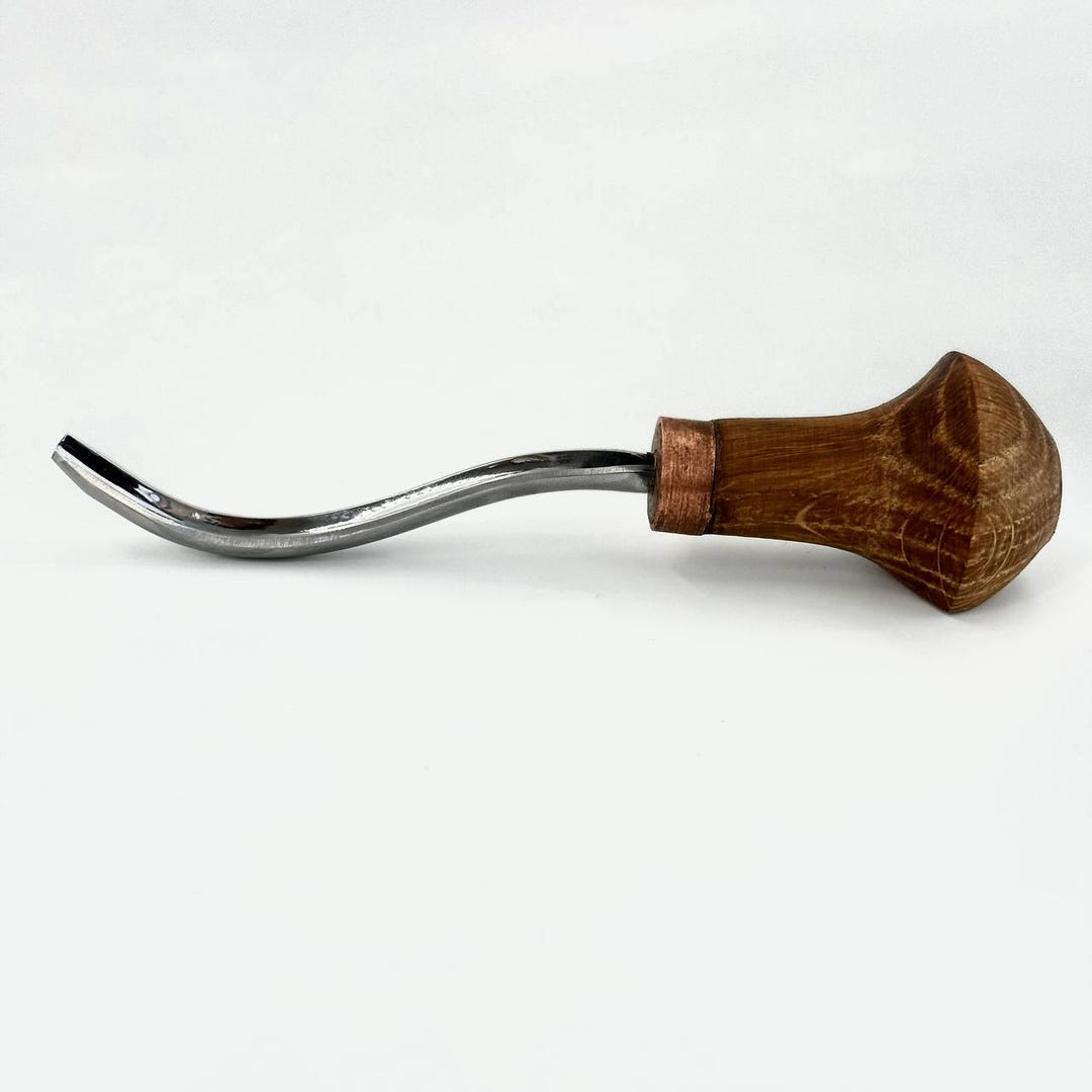 Bent Wood Carving Gouge: Forged Steel Detailing Chisel, Relief Carving ...