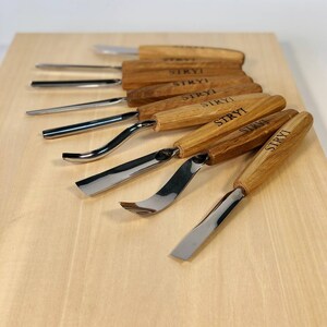 Basic Wood Carving Kit 9pcs, Gouges Set for Relief Carving, Gift for ...