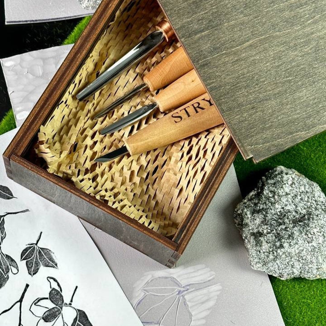 Linocut Toolkit, Linocutting Tools, Linocut Print, Gift for Women ...