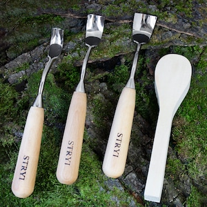 Large Bent Gouge, Wood Carving Tools, Bowl Gouge, Spoon, Kuksa, Cup ...