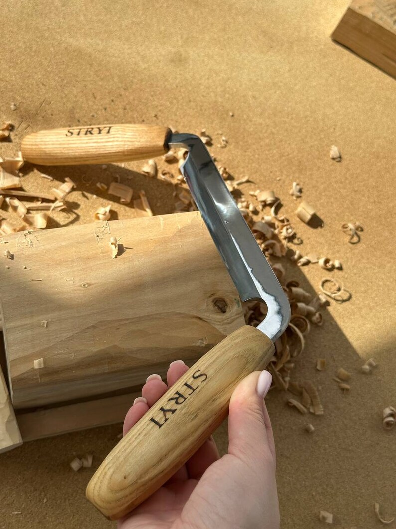 Bent Drawknife, Carpentry Tools, Pushknife, Camping Tools, Wood Carving ...