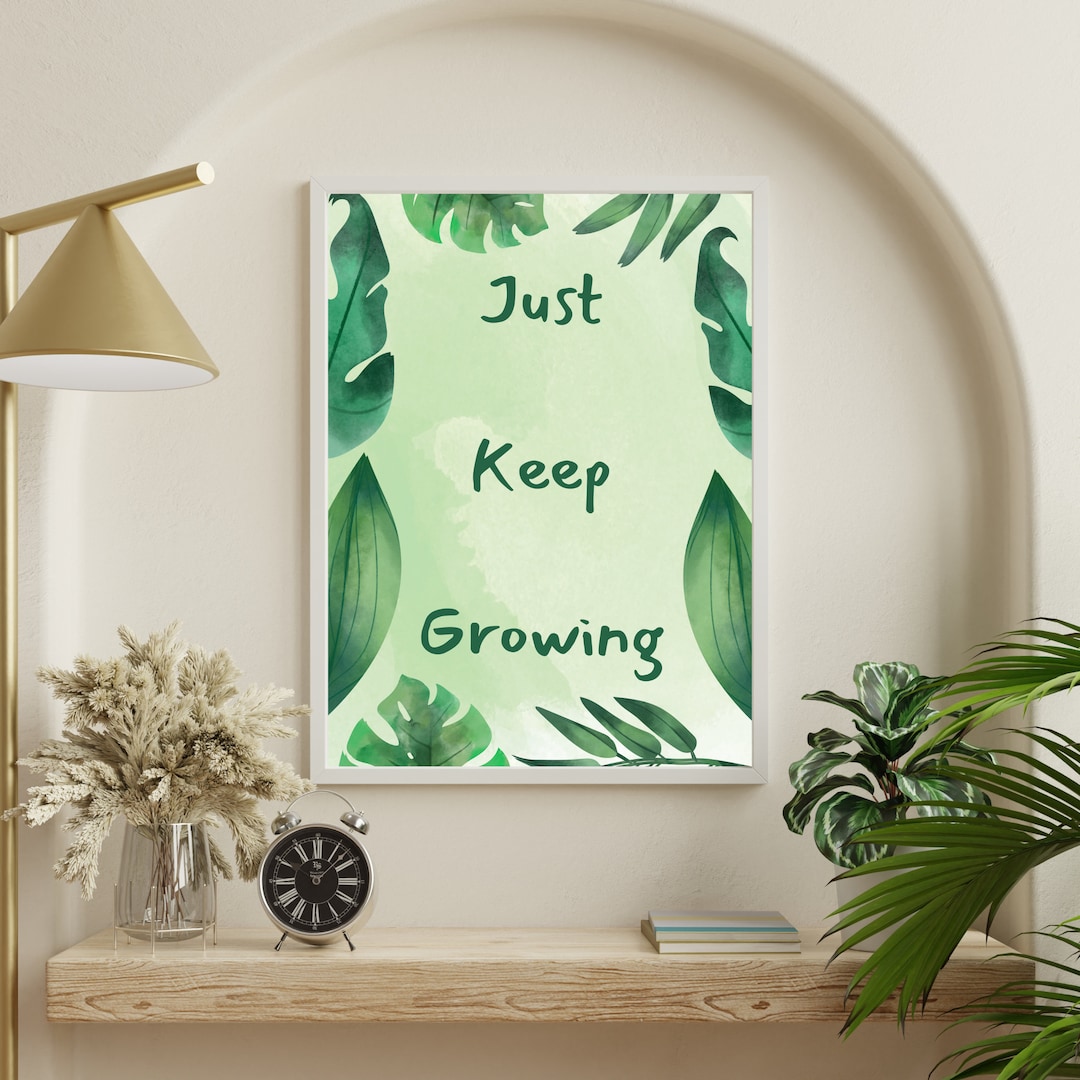 Monstera Poster Positivity Plants Motivational Poster Minimalist Print ...