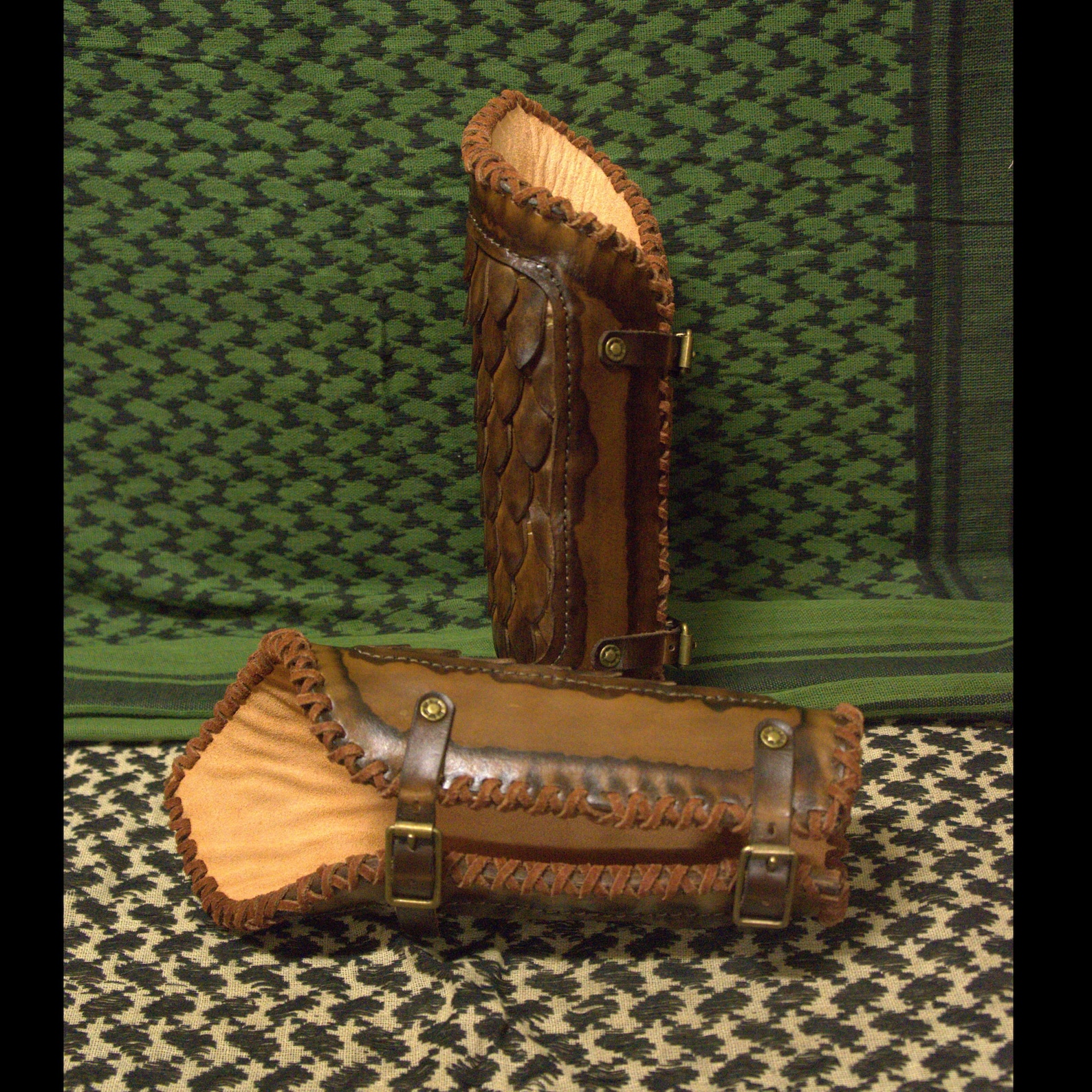 Leather Dragon Scale Bracers, Women's S-xs/youth Bracers, Viking Armor ...