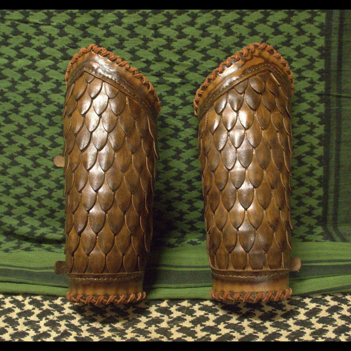 Leather Dragon Scale Bracers, Women's S-xs/youth Bracers, Viking Armor ...
