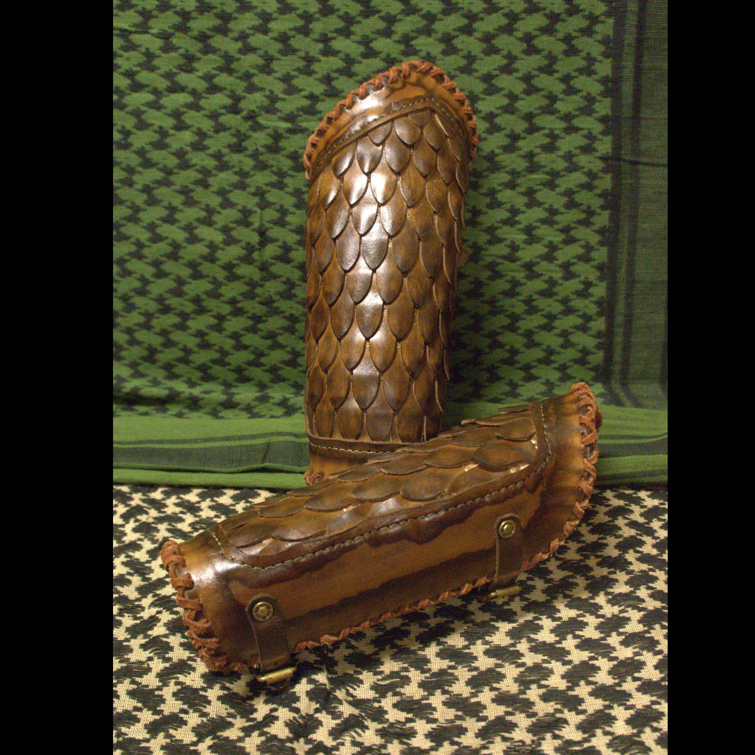 Leather Dragon Scale Bracers, Women's S-xs/youth Bracers, Viking Armor ...