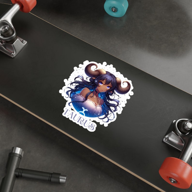 Taurus, Anime Zodiac, Die-cut Sticker, Zodiac Gift, Indoor/outdoor ...