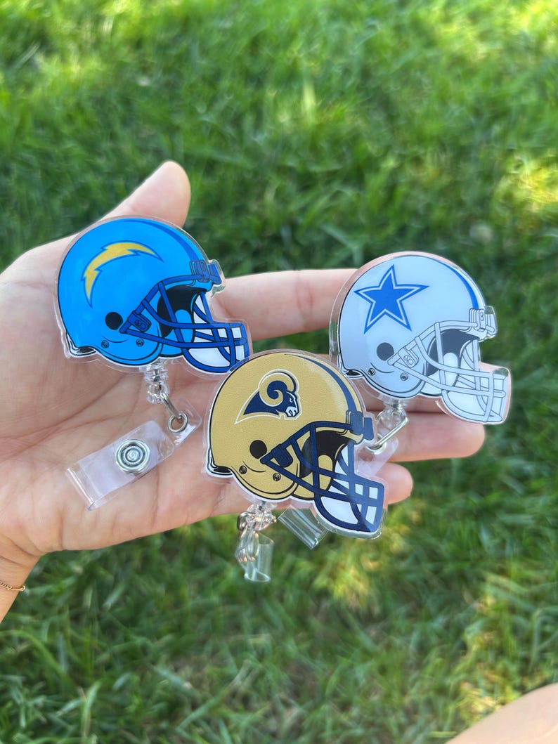Football Helmet Badge Reel - Etsy