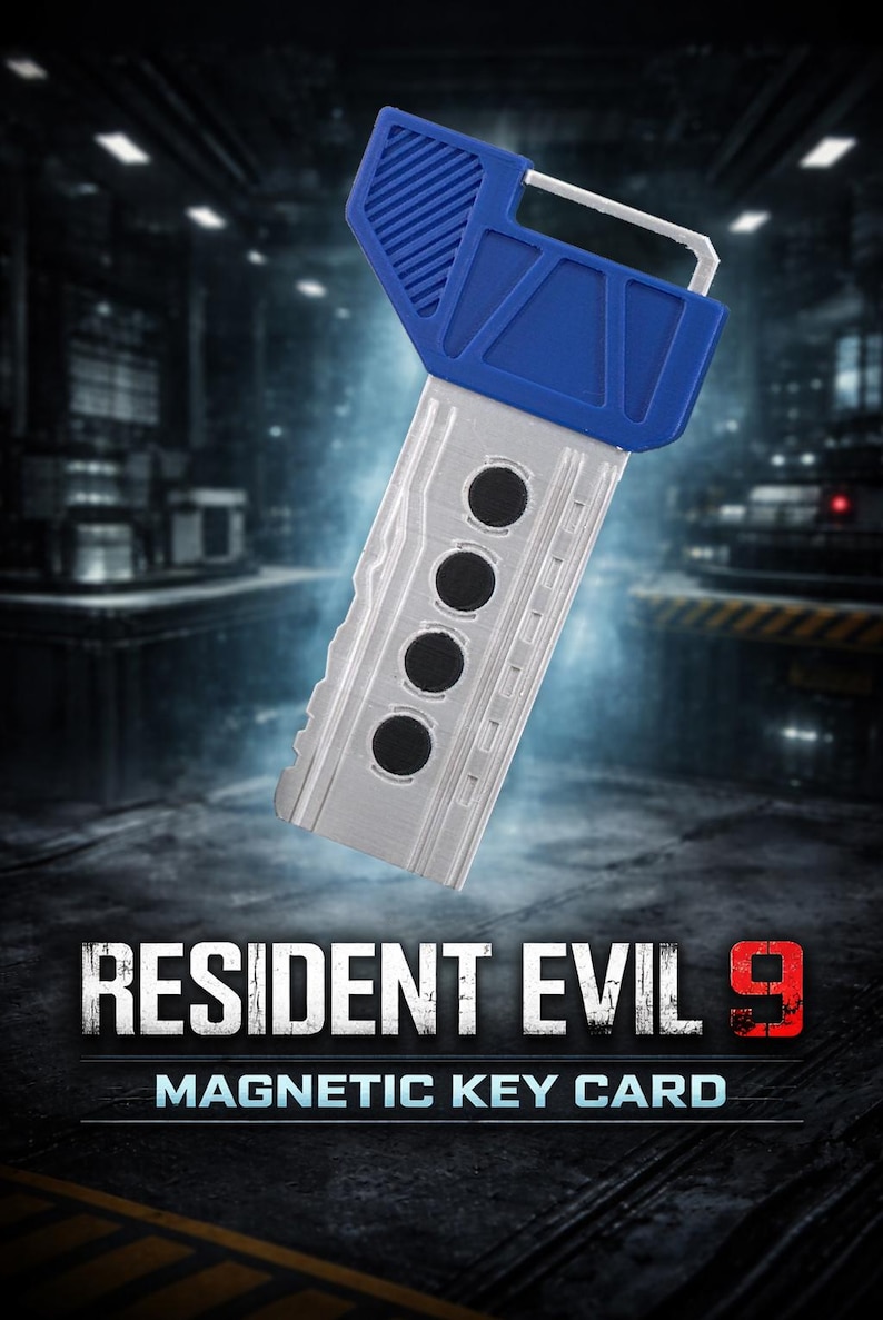 Resident Evil 9 Magnetic Keycard Prop Replica – RE9 Inspired Key, 3D ...