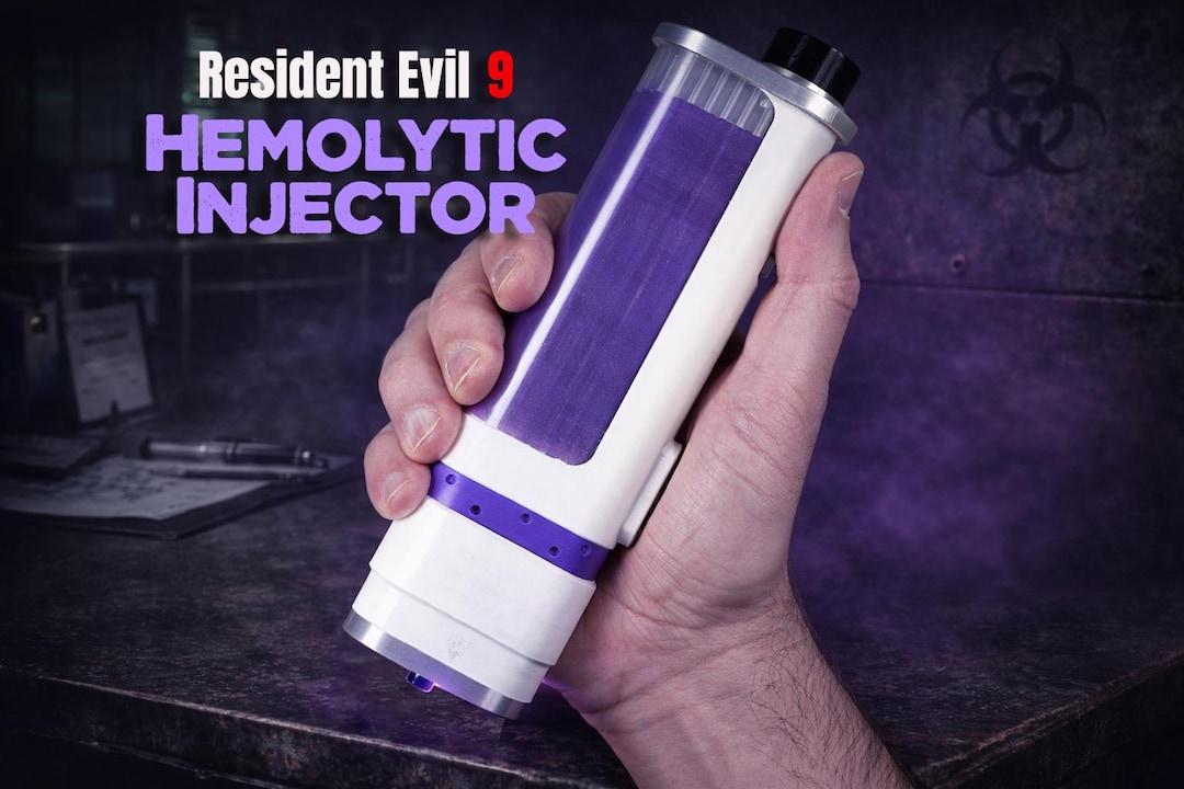 Resident Evil 9 Hemolytic Injector Prop Replica – 3D Printed ...