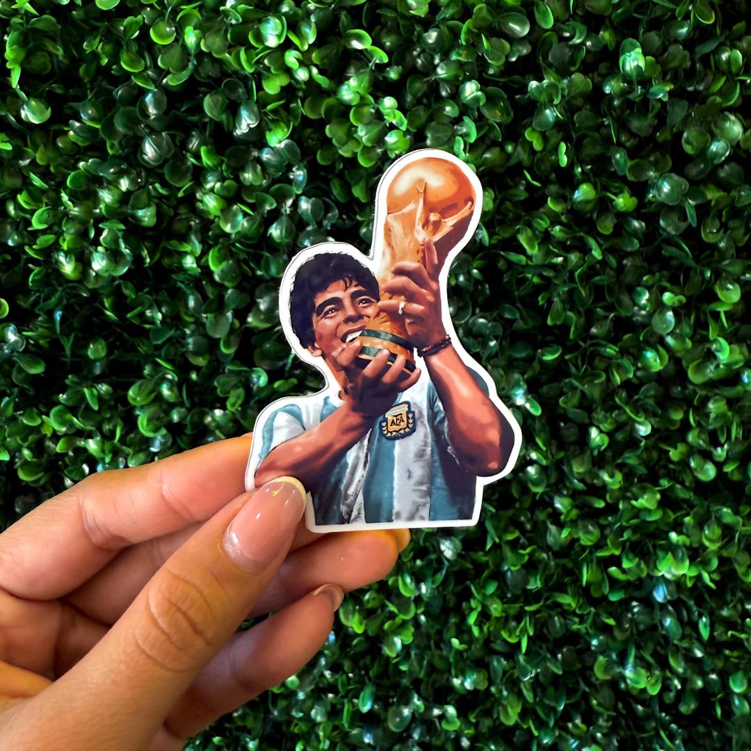 Maradona World Cup Sticker: Argentina Soccer Legend Vinyl Decal - Etsy