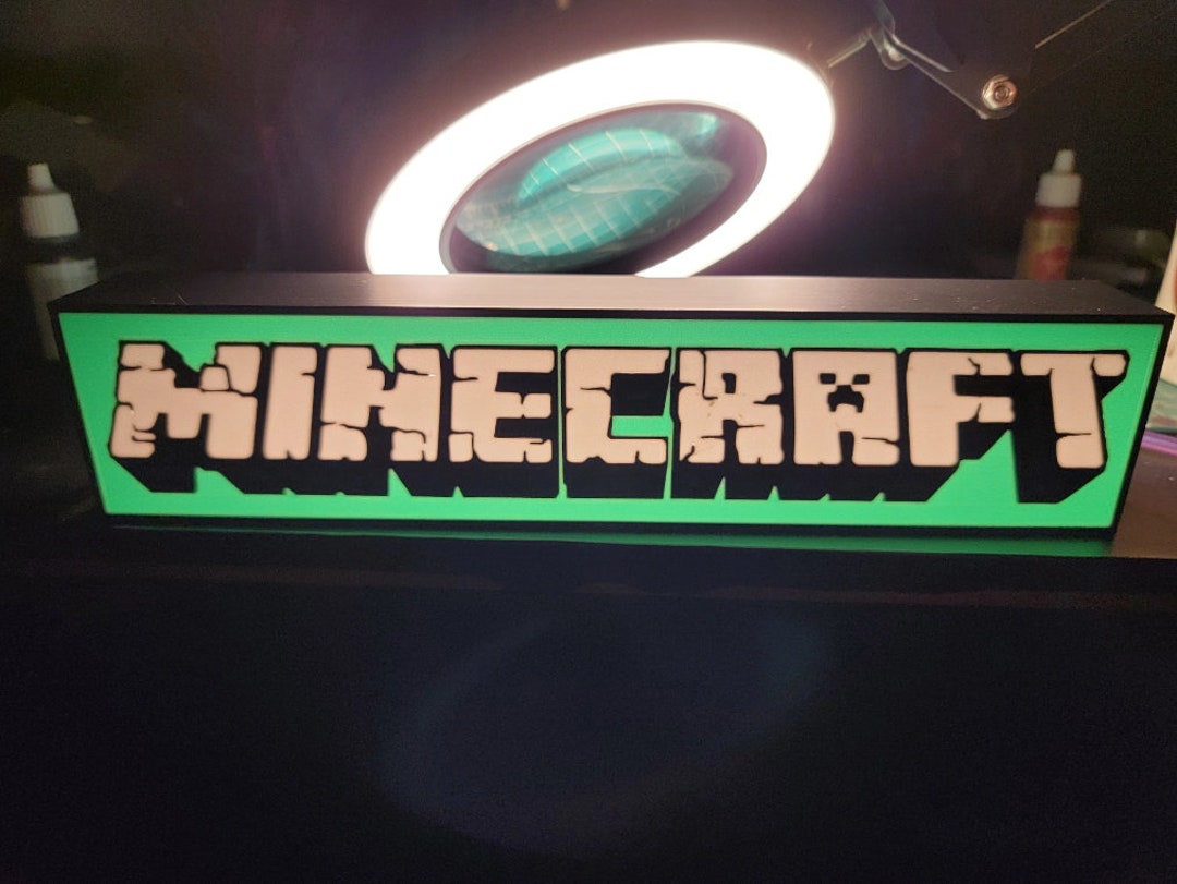 Minecraft Lightbox Sign Shadow Box Lamp for Collectors, Game Lovers ...
