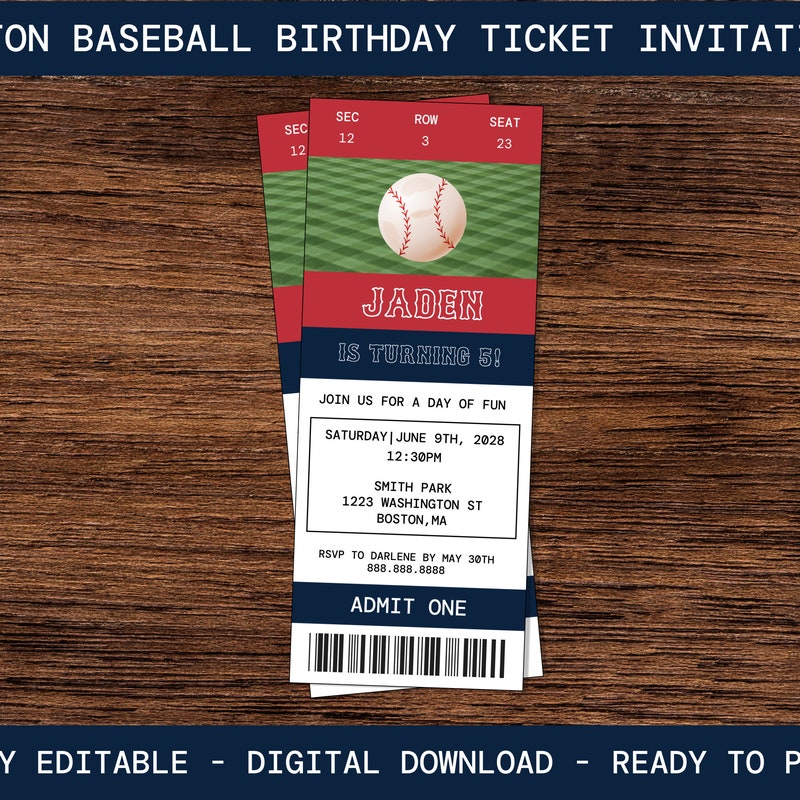 Baseball Ticket - Etsy