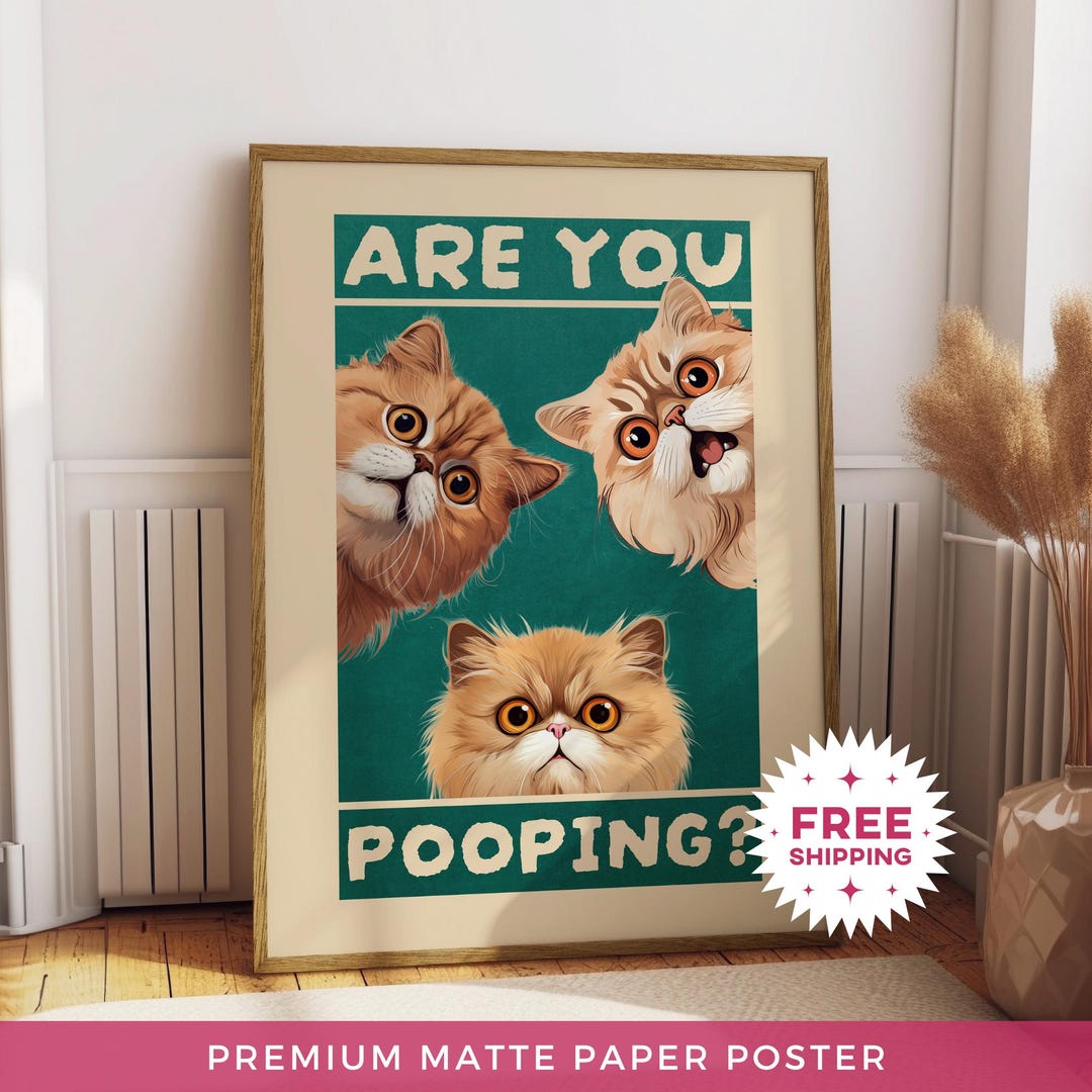 Are You Pooping Matte Paper Poster, Funny Bathroom Wall Decor, Unframed ...