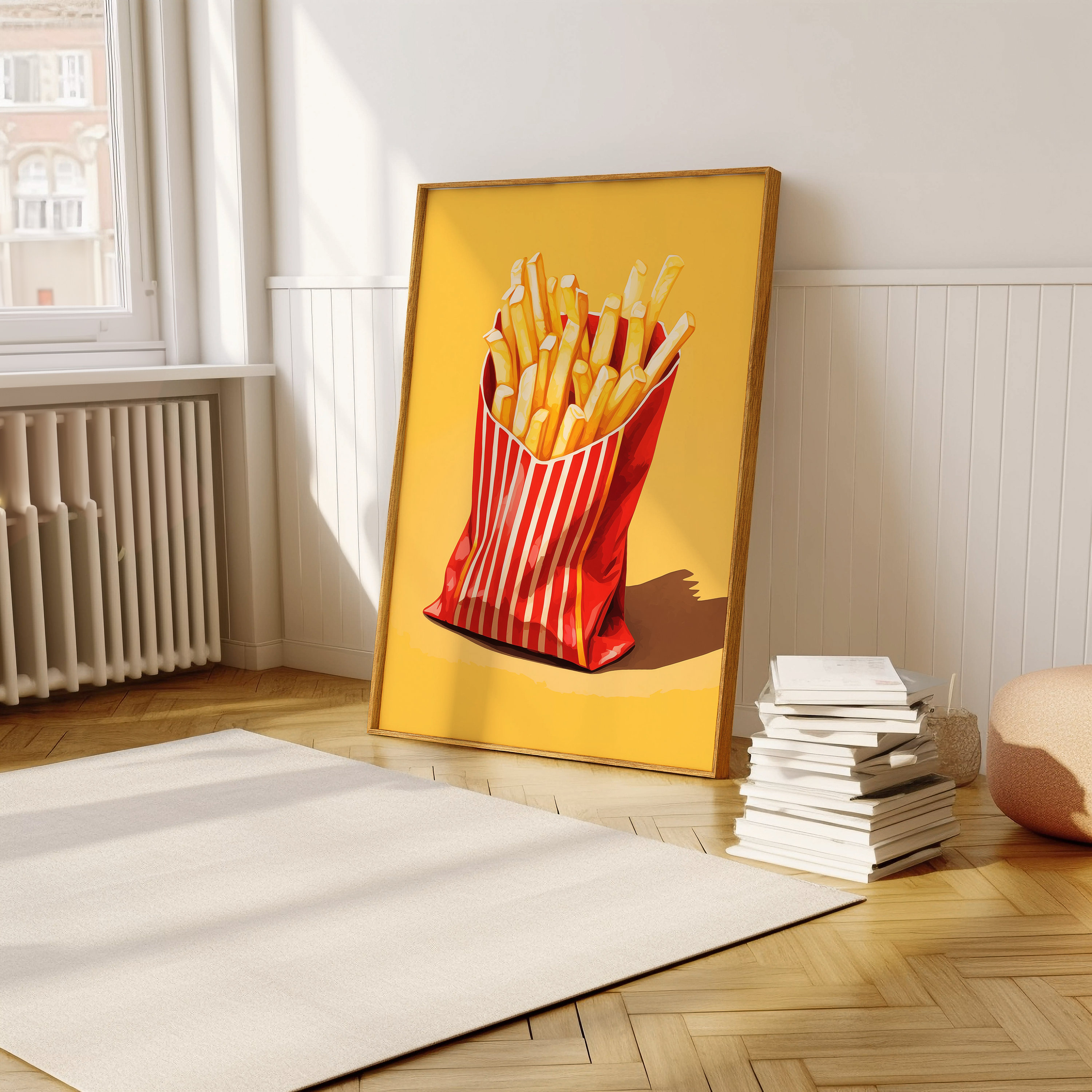 French Fries Poster, Digital Printables, Retro Kitchen Digital Prints ...