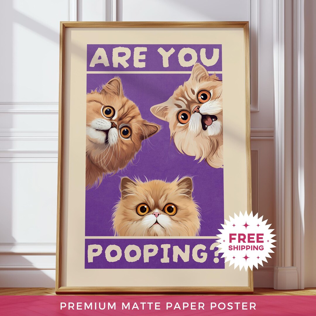 Are You Pooping Matte Paper Poster, Funny Bathroom Wall Decor, Home ...