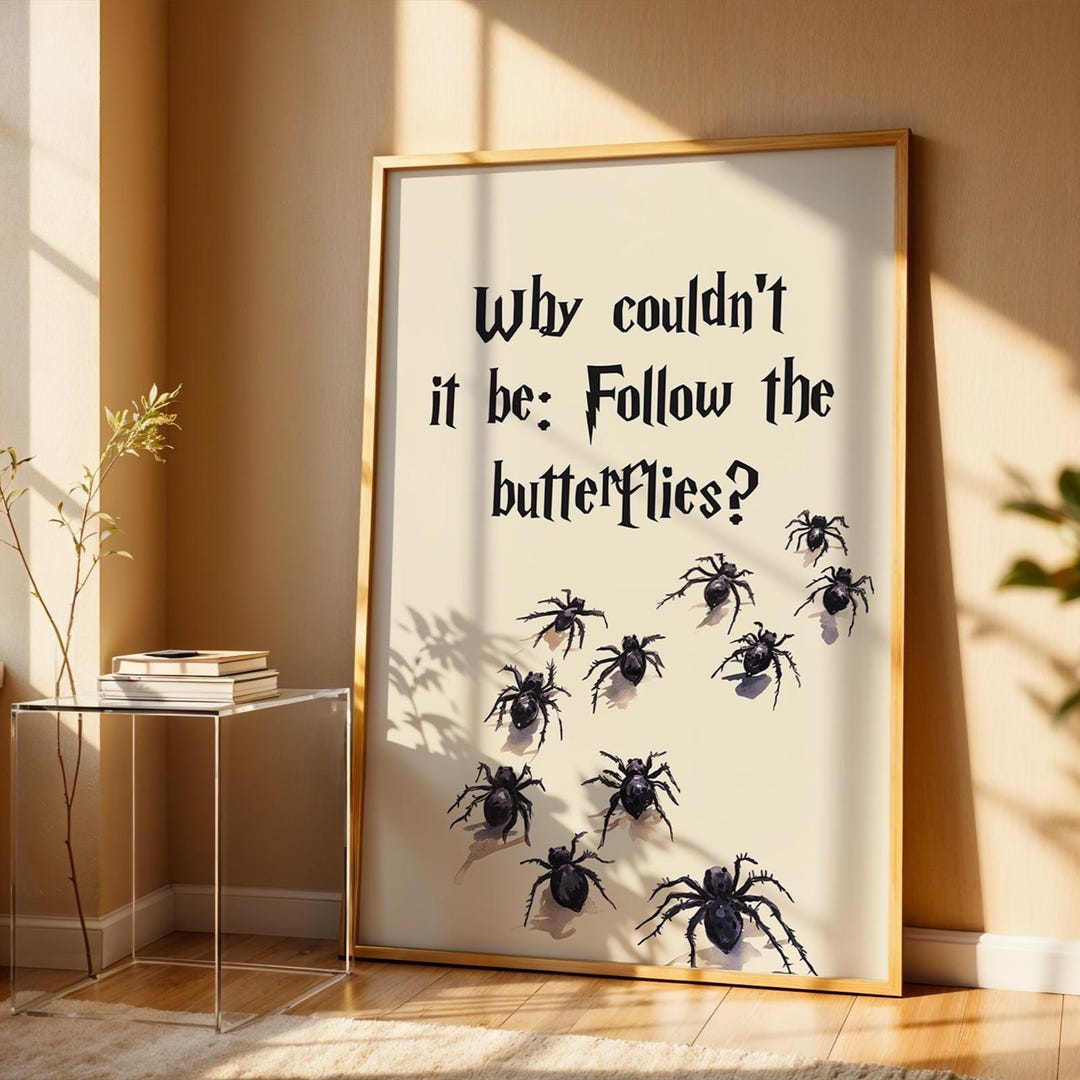 Funny Wizard Quote Wall Art Spiders Printable Poster Potterhead Fan ...