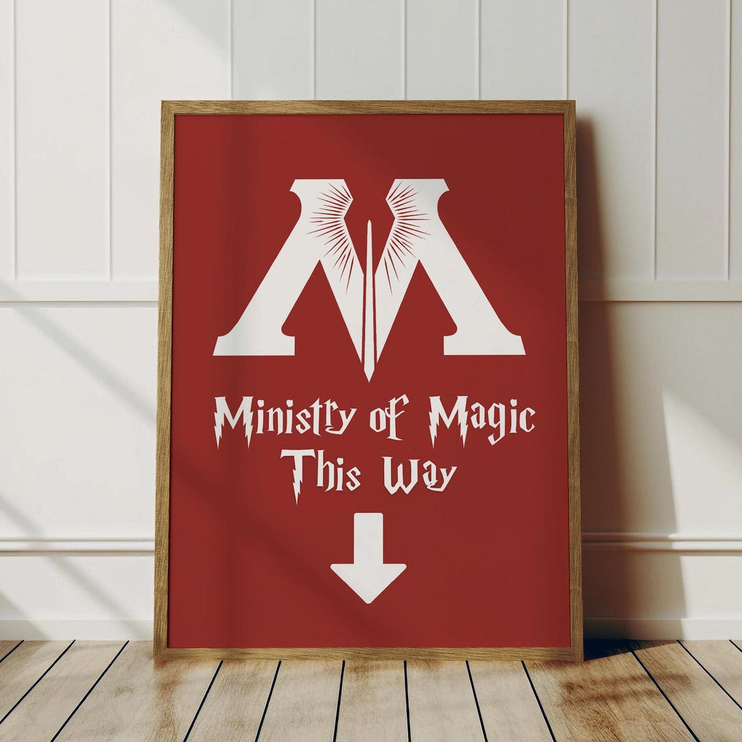 Ministry of Magic Print, Magic Bathroom Painting, Magical Toilet Prints ...