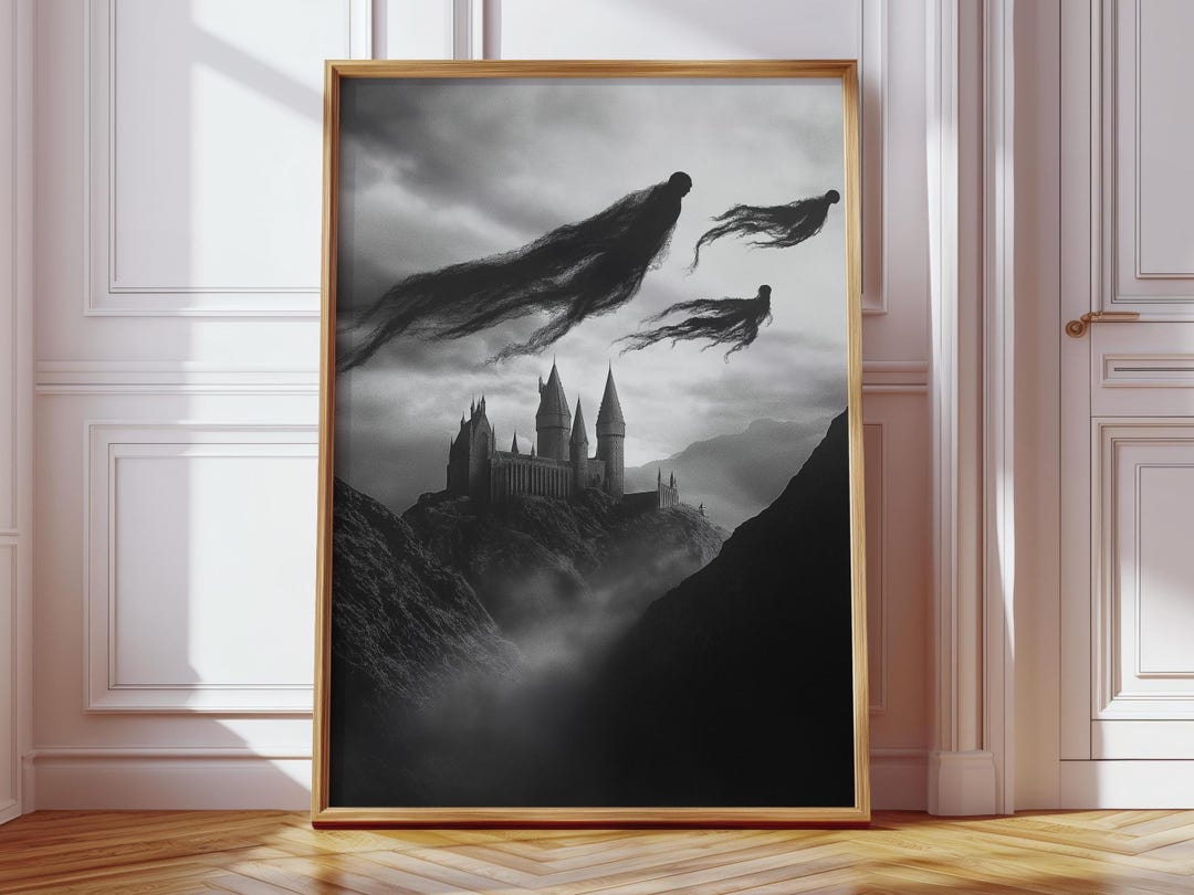 Flying Dementors Wall Decor Dark Academia Vibes Print Wizard Castle ...