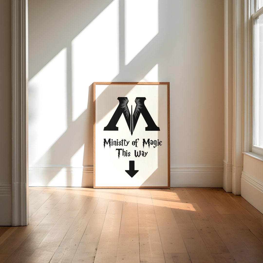 Ministry of Magic Print, Magic Bathroom Painting, Magical Toilet Prints ...