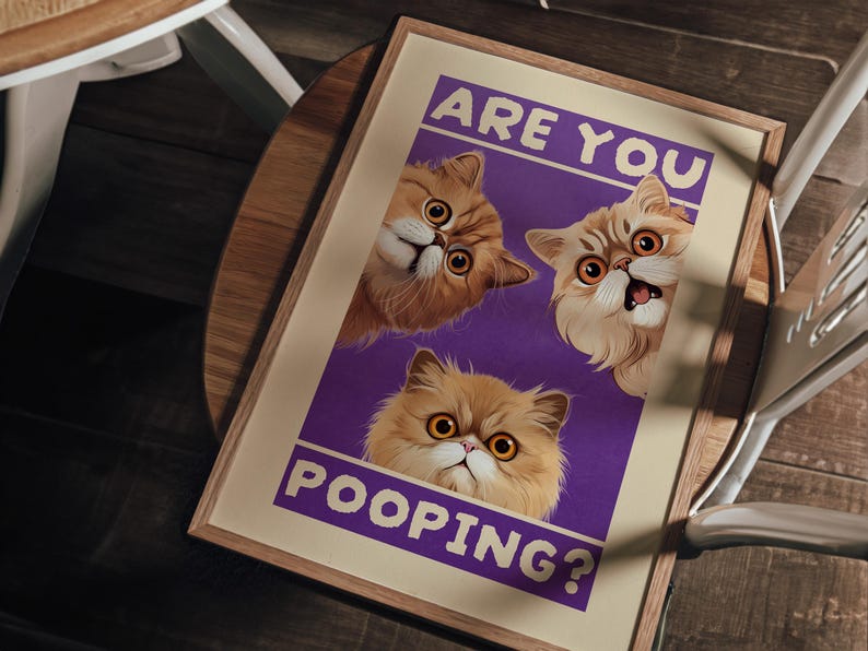 Are You Pooping Matte Paper Poster, Funny Bathroom Wall Decor, Home ...