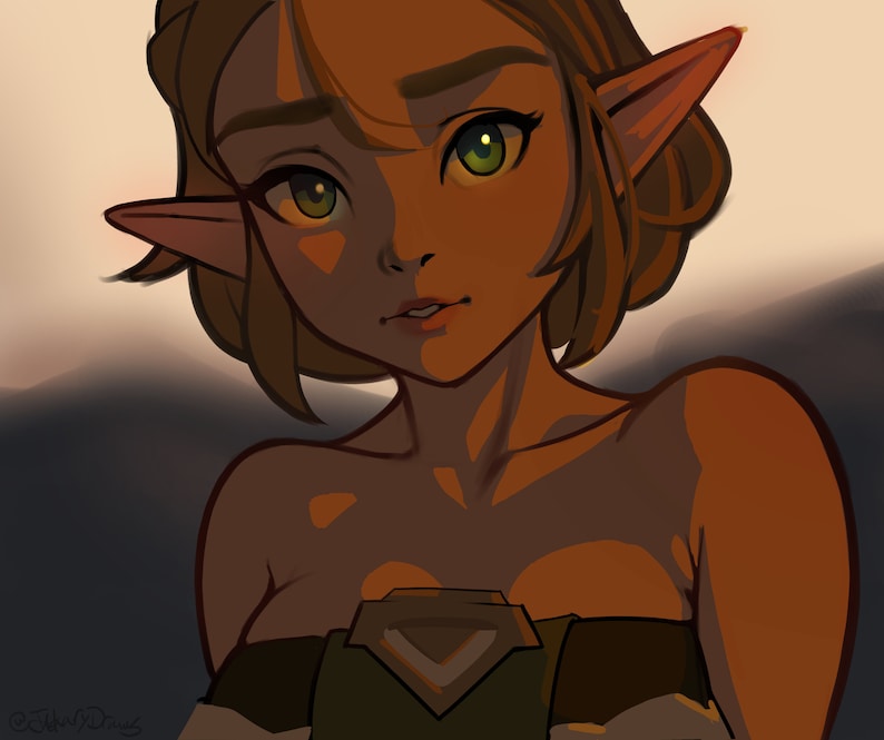 Princess Zelda Art Print [the Legend of Zelda Tears of the Kingdom TOTK ...