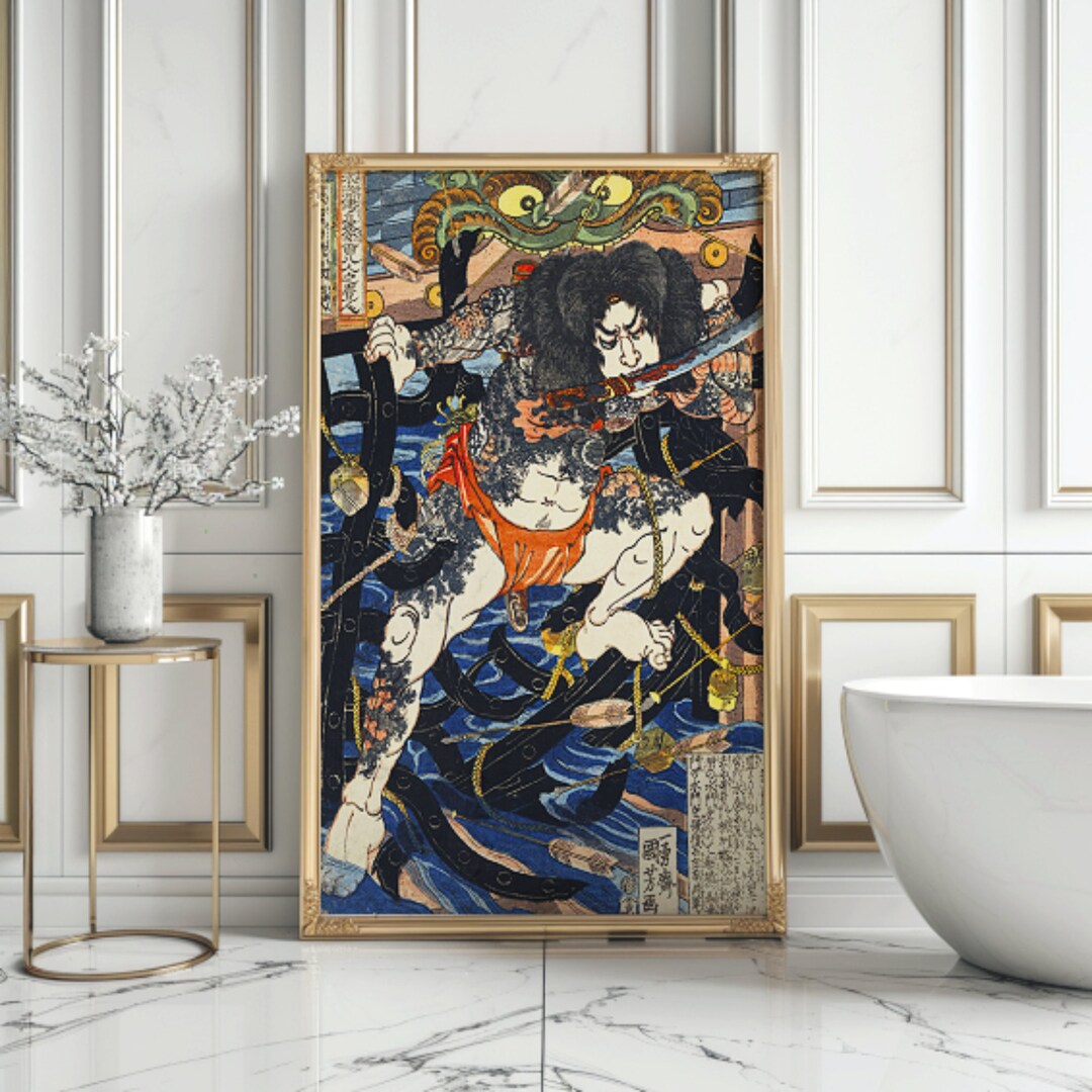 Classic Japanese Woodblock Art/ Digital Print Rori Hakucho Chojun' by Utagawa Kuniyoshi 1753 ...