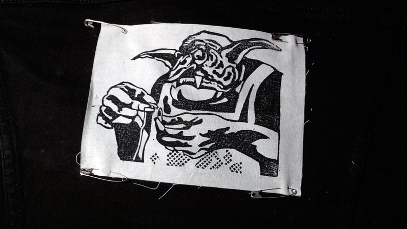Sew on Linocut Patch // Goblin Chirurgeon // MTG // Magic the Gathering - Etsy