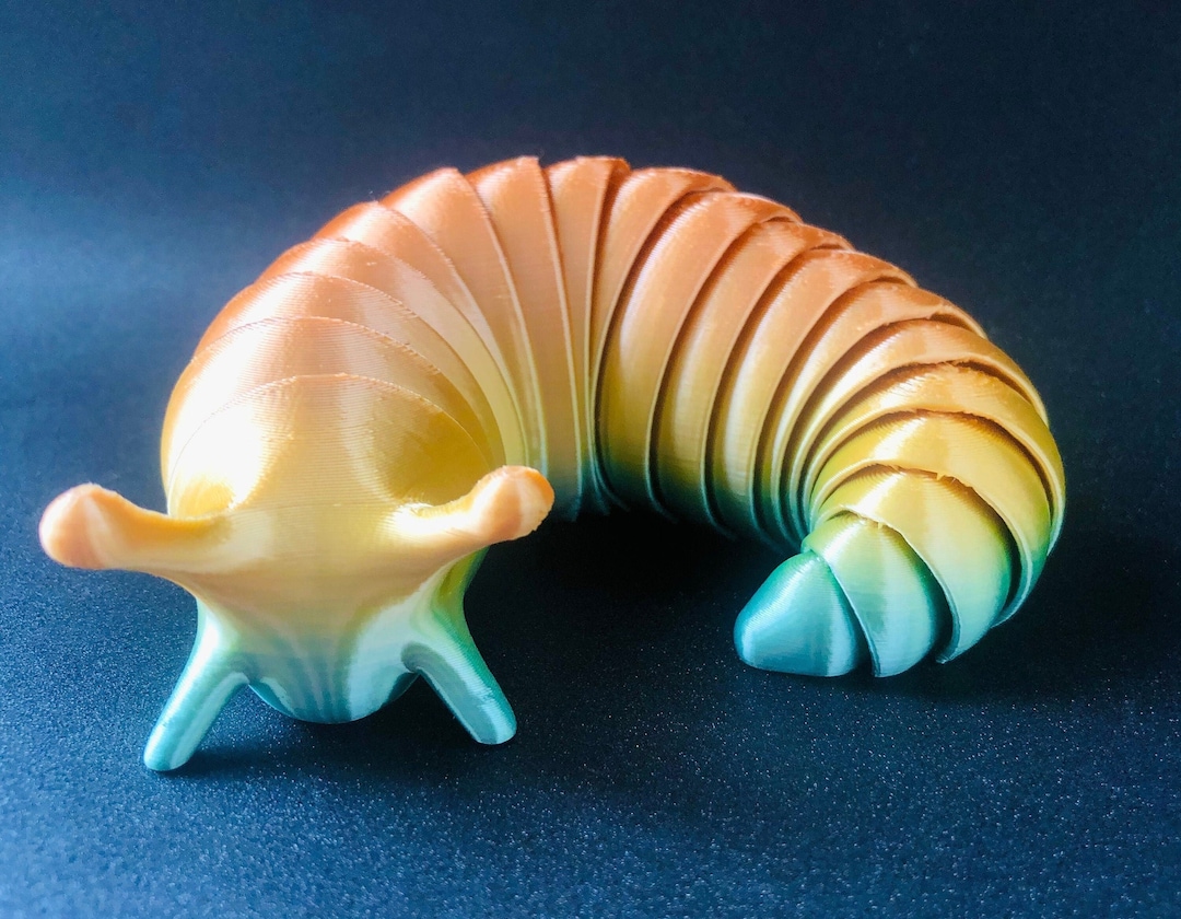Articulated Fidget Slug: 3D Printed Stress Toy - Etsy