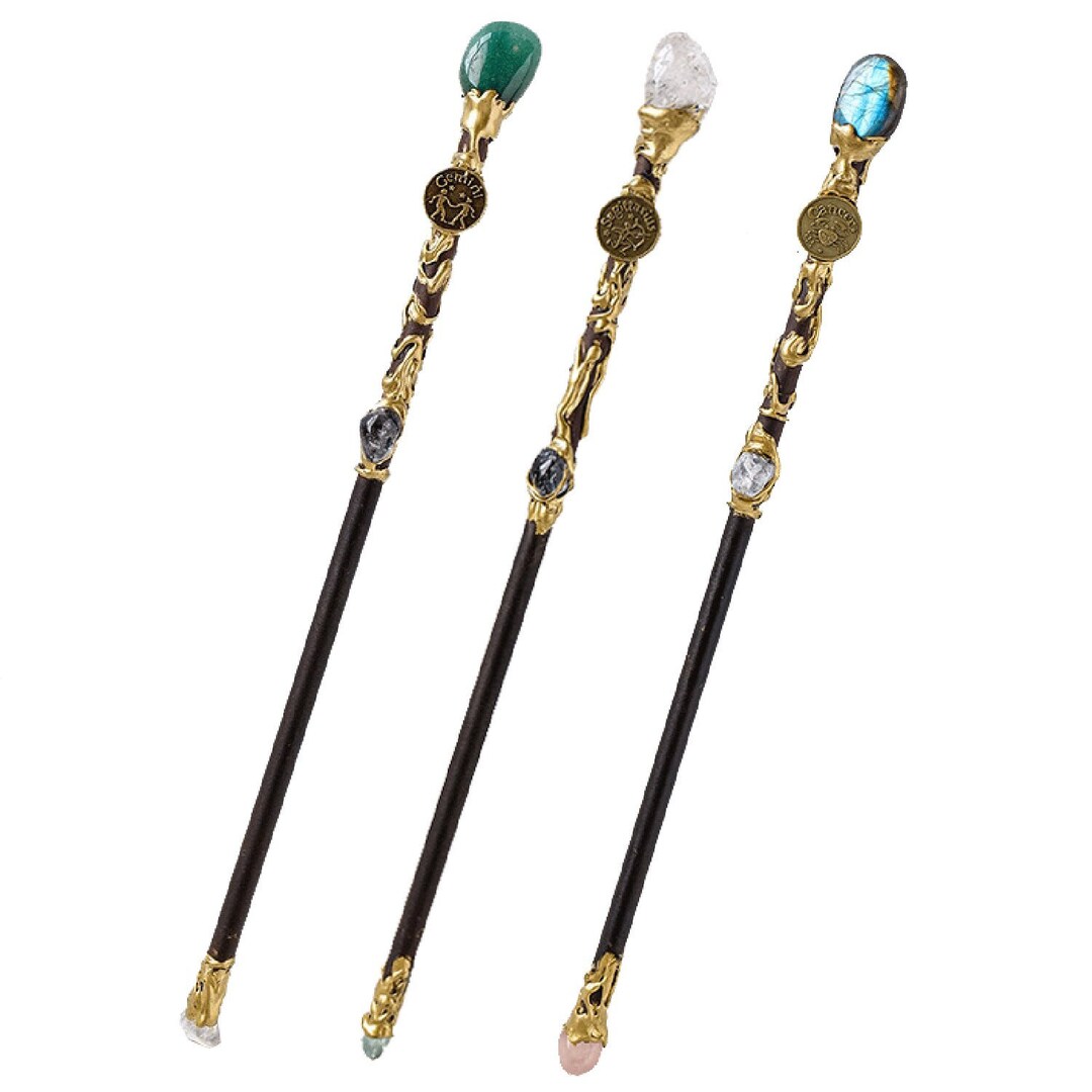 Magic Moon Wand, Halloween Magic Wand, Handmade Cosplay Wand, Crystal ...