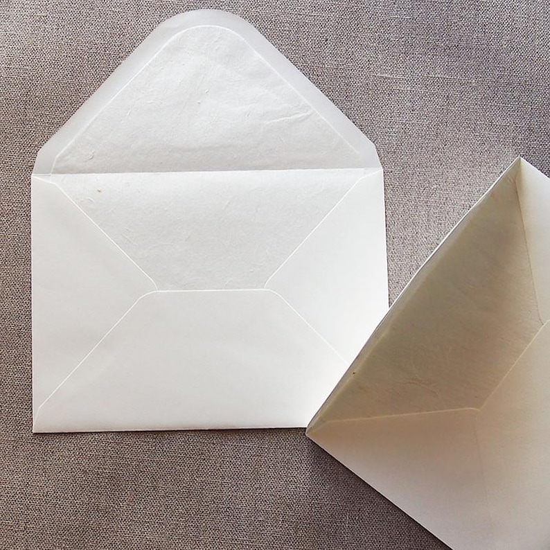A7 Wedding Invitation Lined Envelope, Natural Chinese Xuan Paper Liner ...