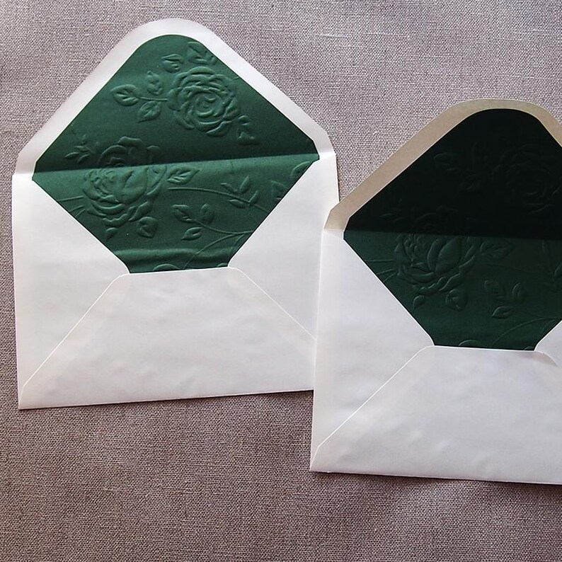 A7 Wedding Invitation Lined Envelope, Fine Art Invitation Envelope ...