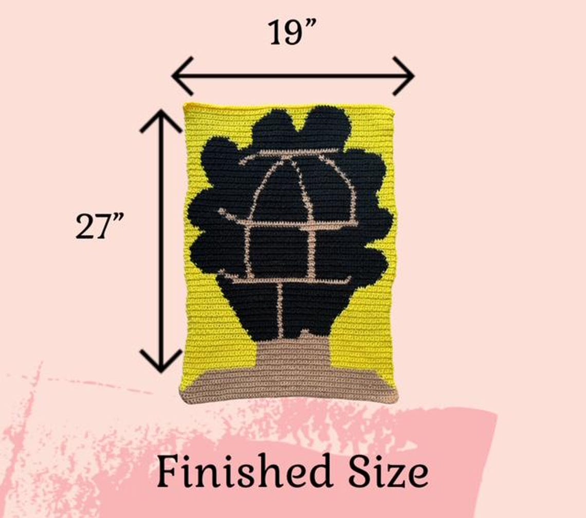 Bantu Knot Crochet Pattern | Black Woman Wall Art | Tapestry Crochet ...