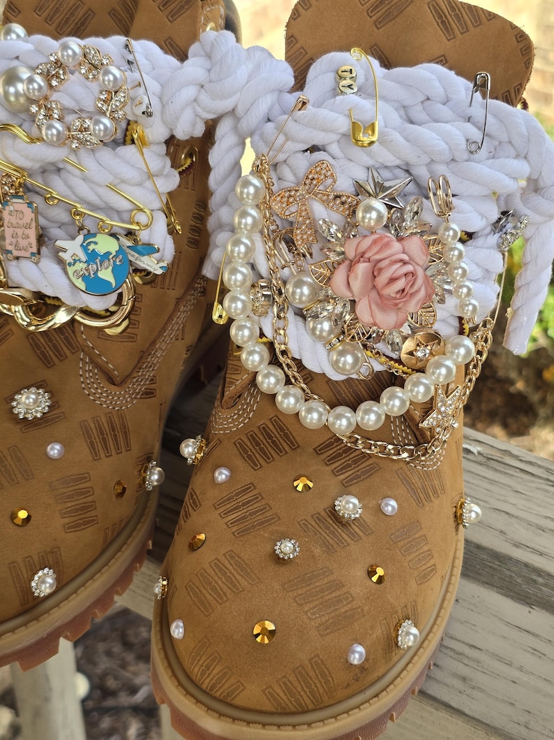 Custom Junk Timberland Boots (adult Sizes) - Etsy
