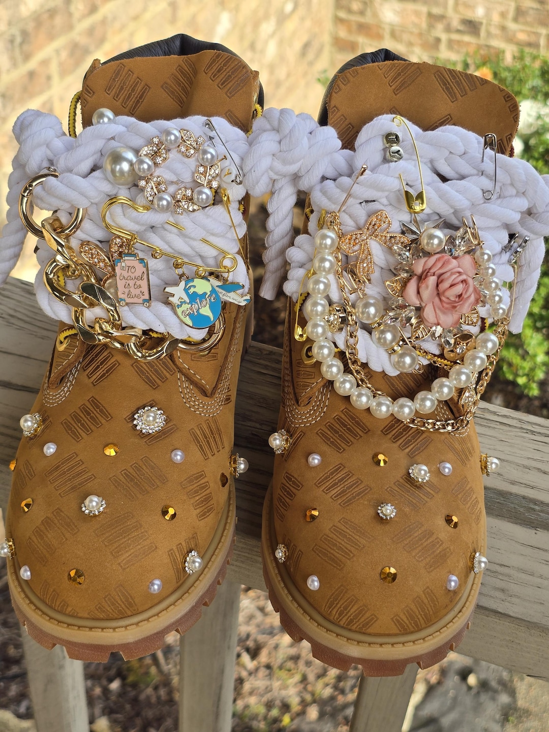Custom Junk Timberland Boots (adult Sizes) - Etsy