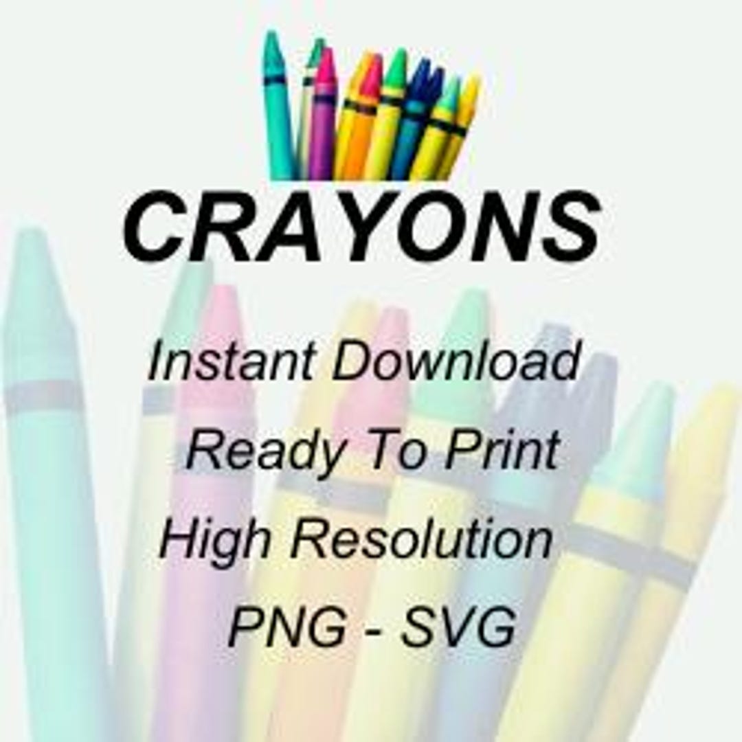 Chunky Crayon Design - Instant Download | High-quality PNG & SVG Files ...