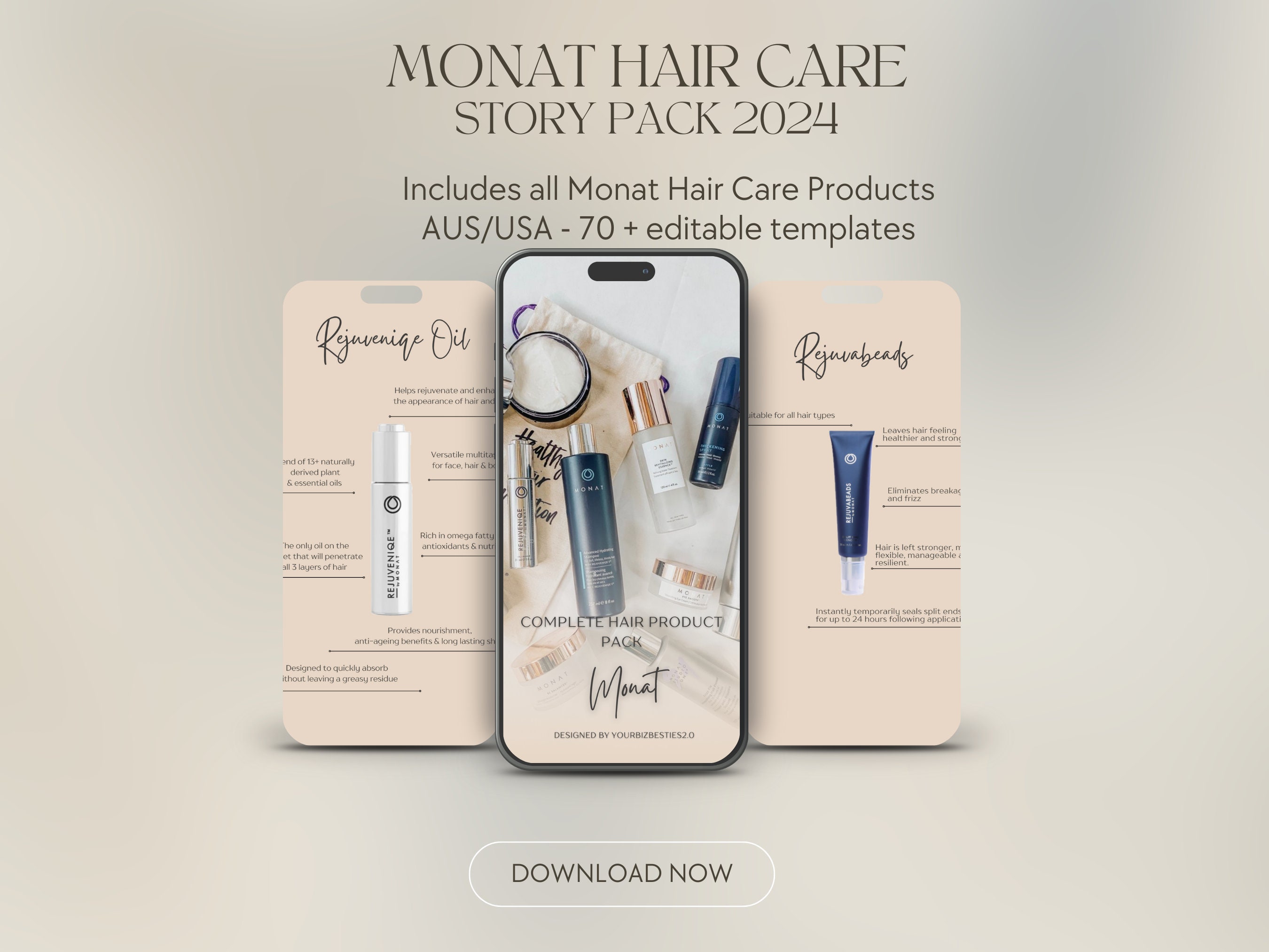 Monat Instagram Stories 2024 Latest Monat Haircare Product Pack Canva ...