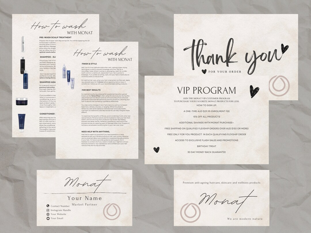 Monat Business Starter Kit Bundle TEMPLATE, Monat Market Partner ...