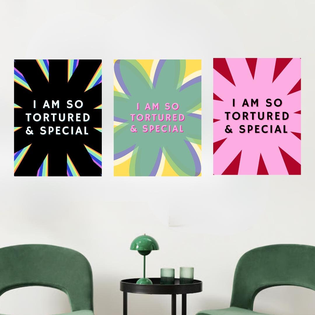 Playful Modern Wall Art - Bold Statement Poster for Creative & Home ...